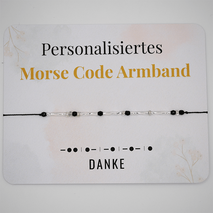 Personalisiertes Morse Code Armband - Lenya's Kreativatelier